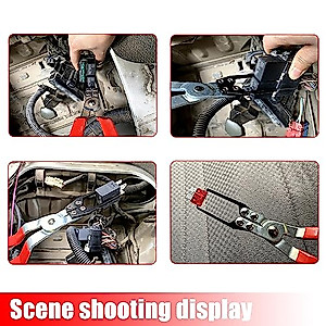 Dewkou Pack-1 Car Relay Disassembly and Assembly Clamp, Multifunctional Car Puller Plier, Car Relay Disassembly Clamp Relay Extraction Pliers (Red)