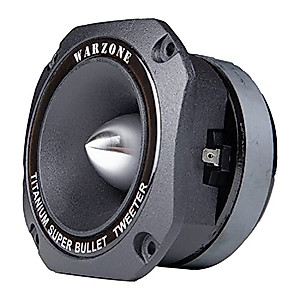 Gravity 2X WZ50TW 1500W Heavy Duty Titanium Super Tweeter Loud Speaker 4-Ohms for Car, Van, ATV, Motorcycle, and Competition (Pair) (Black)