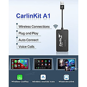 2023 CarlinKit Wireless CarPlay & Wireless Android Auto for Car with Android Head Unit System 4.4.0+,Built-in APK App,Online Upgrade.
