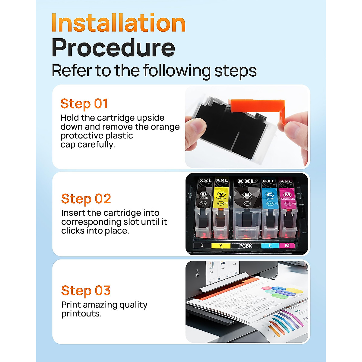 E-Z Ink (TM Compatible Ink Cartridge Replacement for Canon PGI-280XXL PGI 280 XXL Compatible with PIXMA TR7520 TR8520 TS6120 TS6220 TS8120 TS8220 TS9120 TS9520 TS9521C Printer (4 Black)