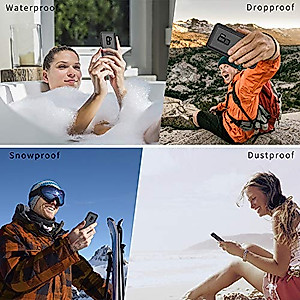 Lanhiem Samsung Galaxy S9+ Plus Case, IP68 Waterproof Dustproof Shockproof Case with Built-in Screen Protector, Full Body Sealed Underwater Protective Clear Cover for Samsung S9 Plus (Black)