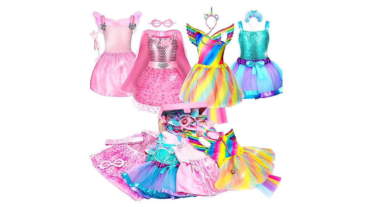 Fedio Dress Up Clothes for Girls - Fun Princess Costumes