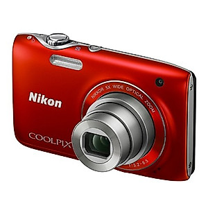 Nikon COOLPIX S3100 14 MP Digital Camera with 5x NIKKOR Wide-Angle Optical Zoom Lens and 2.7-Inch LCD (Red)