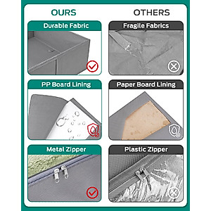 Colemoly Under Bed Storage 2 Pack Storage Containers with Sturdy Sides and Bottom, Large Organizers for Closet Organizers and Storage, Blanket Storage, Clothing Storage