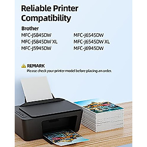 LC3037 BK/C/M/Y Ink Cartridges,High Yield,4 Pack,Replacement for Brother LC3037 XXL, Work with Brother MFC-J5945DW MFC-J6945DW MFC-J5845DWXL MFC-J6545DWXL Printer,LC3037BK, LC3039BK, LC3039