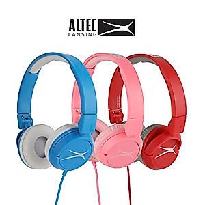 Altec Lansing Over The Ears Kids Headphones - Volume Limiting Technology for Developing Ears, Ages 6-9, Perfect for Learning from Home, Blue