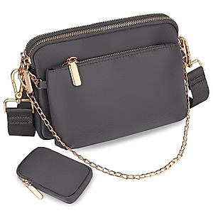 Uromee Corssbody Bags for Women Nylon Fashion Shoulder Purse Fanny Pack Travel Hiking Detachable Pouch Adjustable Strap