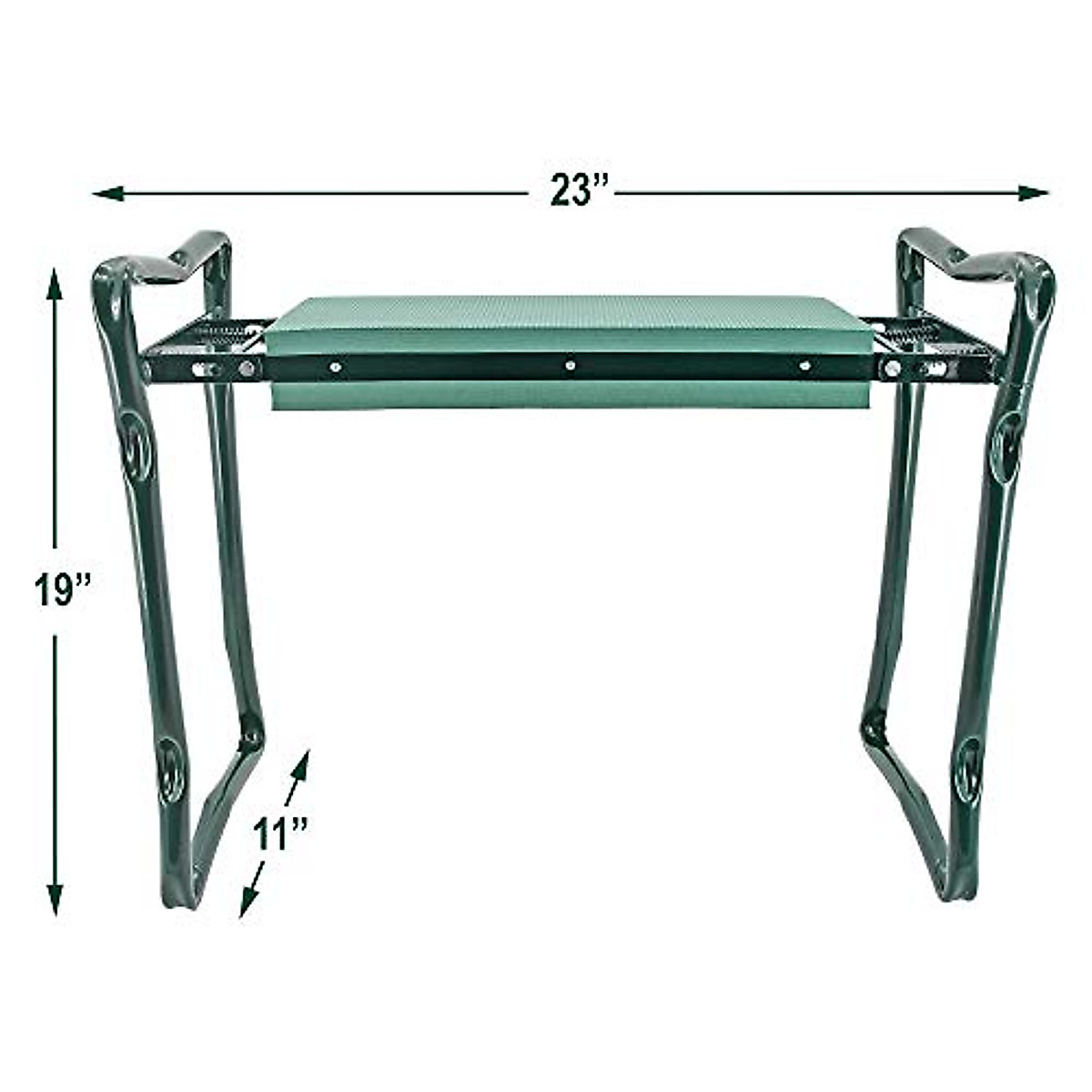 Arcadia Garden Products 1603 Garden Kneeler, Foldable Weeding Seat, Green