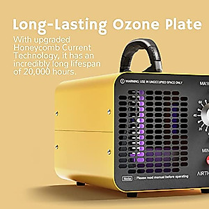 Airthereal MA10K-PRO Ozone Generator 10000 mg/h High Capacity O3 Machine, Home Ionizer Odor Remover, Yellow