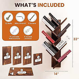 FreshDecor Tree Bookshelf 7-Tier (Brown), FD1011