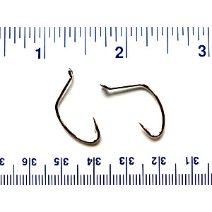 100 Gerry's Tackle 2X Strong Nickel Wide Gap Hollow Point Kahle Hooks Size 8