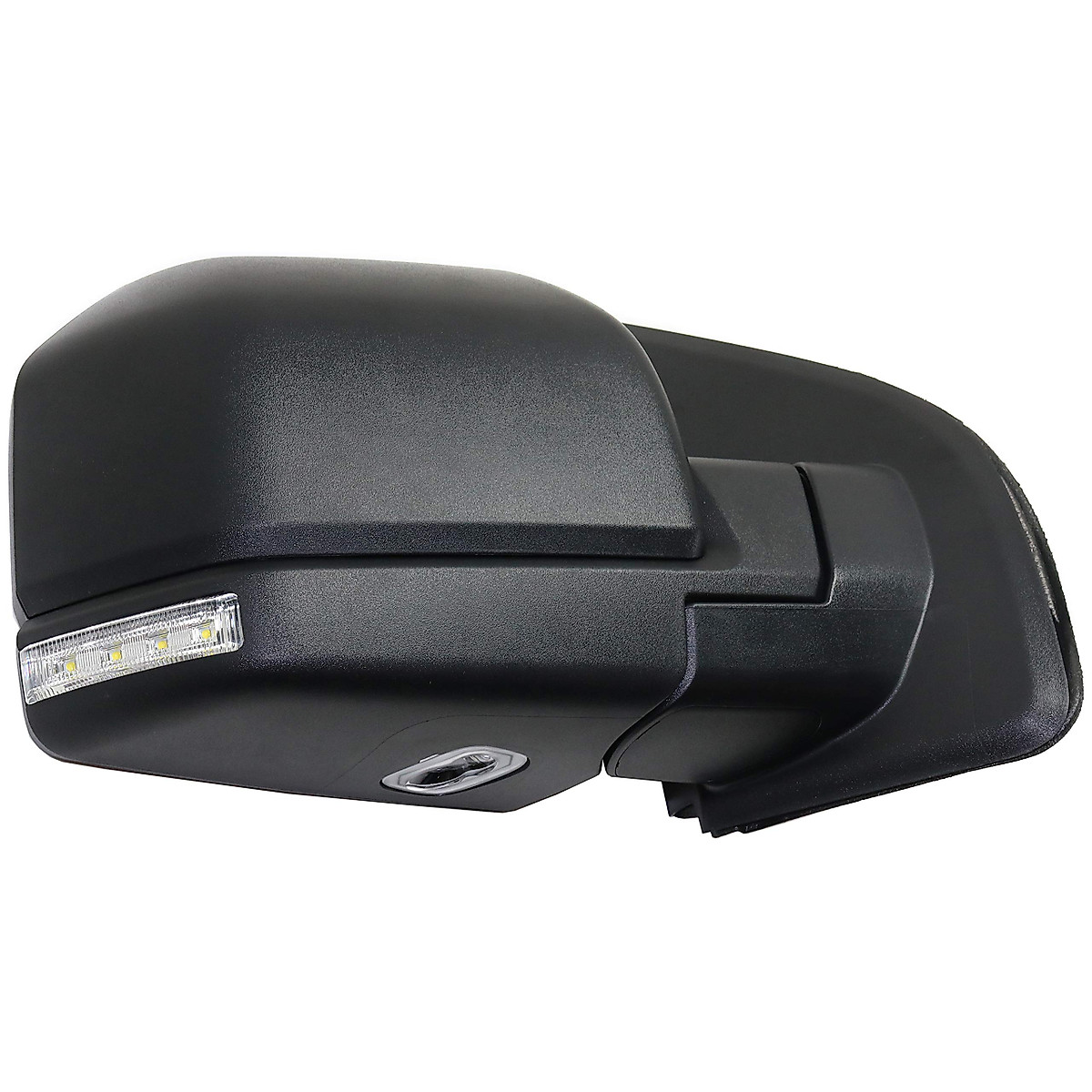 Kool Vue Right Power Heated Mirrors for Ford F-150 2015-2018 Manual Fold With Signal Light, Spotter Glass & Puddle Lamp; Without Memory & Auto-Dimming Textured Standard Cab, Up To 02/26/18