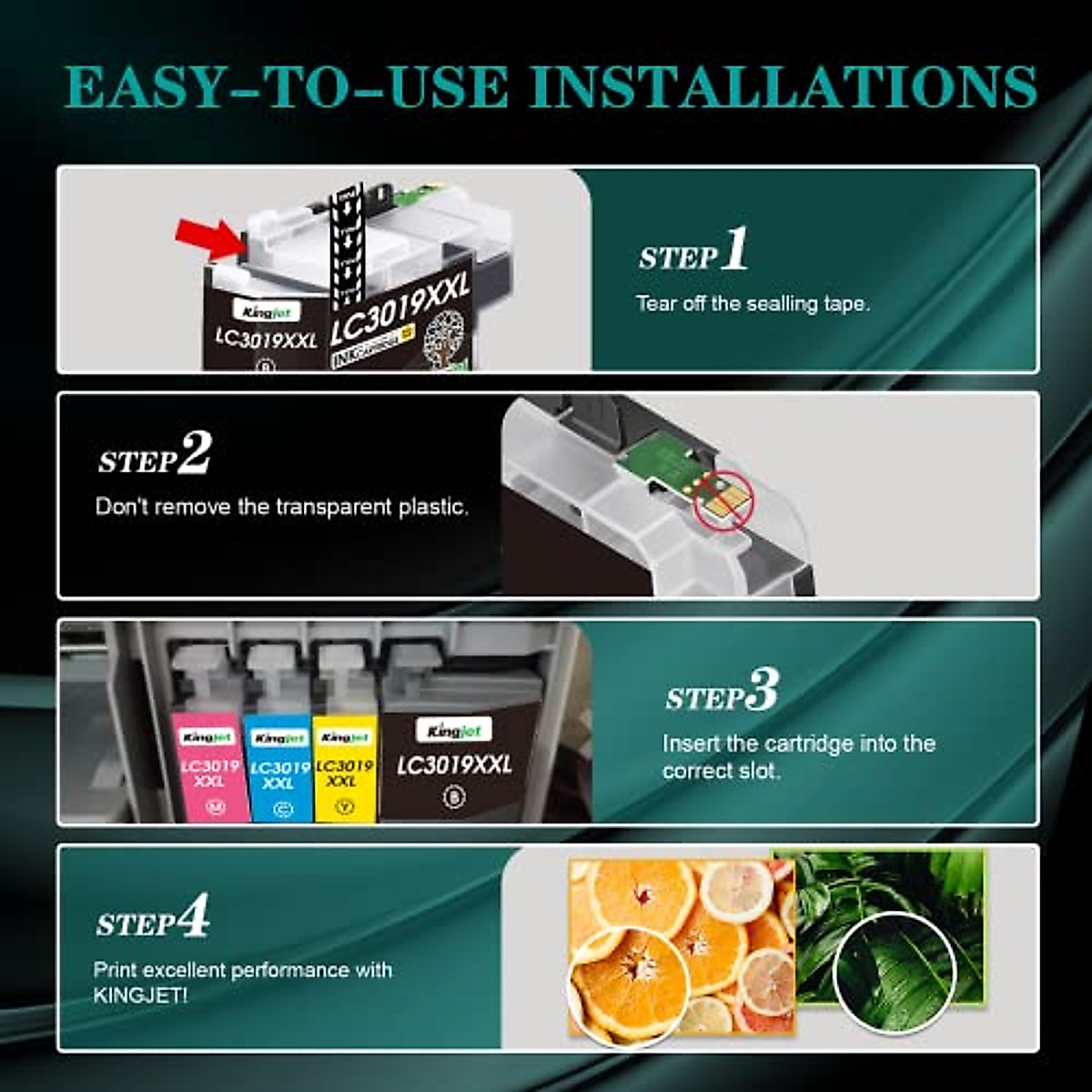 Kingjet Compatible LC3019 Ink Cartridge Replacement for Brother LC3019XXL (4 Black 2 Cyan 2 Magenta 2 Yellow, 10-Pack) High Yield Use with MFC-J5330DW MFC-J6530DW MFC-J6930DW MFC-J6730DW Printer