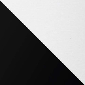 Simple Designs LT2040-BAW 23" Tall Contemporary Standard Metal Stick Lamp with Round Base and Drum Fabric Shade for Home Décor, Bedroom, Office, Dorm, Living Room, Entryway, Foyer, Black & White