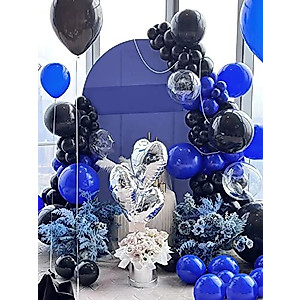 FOTIOMRG 110pcs Royal Blue Balloon Garland Arch Kit, 18 12 10 5 inch Royal Blue Latex Balloons Different Sizes Pack for Birthday Graduation Baby Shower Baseball Nautical Wedding Party Decorations