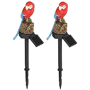 HUADA LED Solar Light Simulation Parrot Lamp Outdoor Waterproof Garden Lawn Stakes Light Fit for Home Courtyard Decoration
