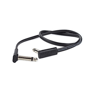 RockBoard PC-F-60 FLAT Patch Cable black, 2x w/right angle - 60 cm