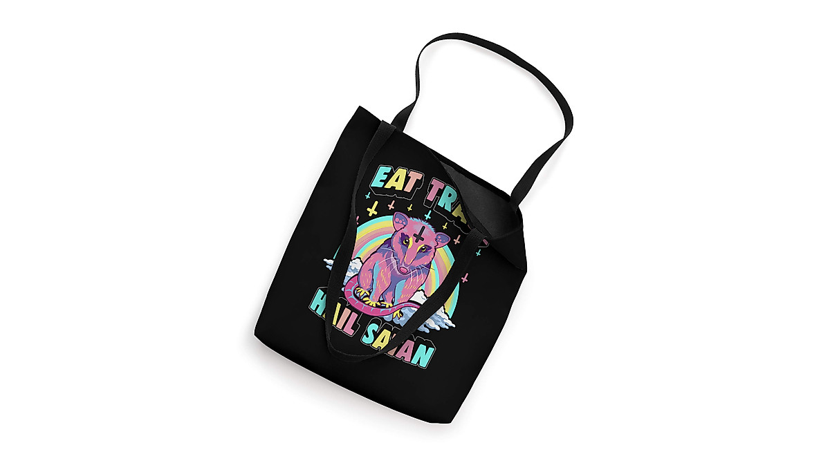 Eat Trash Hail Satan Kawaii Pastel Goth Possum Tote Bag — 🛍️ The Retail ...