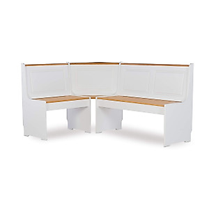 Linon Ardmore Kitchen Nook Set, White