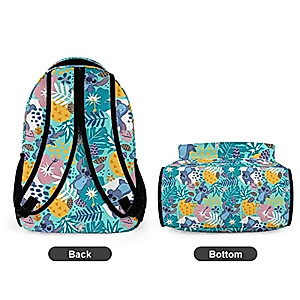 KOOLLE Cute Backpack Unisex Travel Lightweight Backpack Laptop Backpacks Casual Shoulders Bag School Bag For Men Women Boy