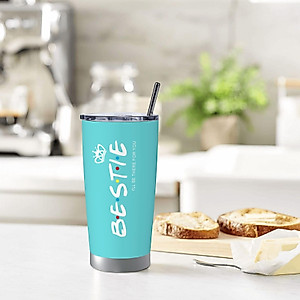 PIOYE Bestie Gifts for Women, Bestie Gifts, Gifts for Bestie Stainless Steel Tumbler 20oz, Birthday Gifts for Bestie, Friendship Gifts for Women Friends, Bestie Gifts Ideas for Mothers Day Christmas