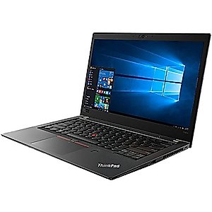 Lenovo ThinkPad T480s Windows 10 Pro Laptop - Intel Core i5-8250U, 8GB RAM, 256GB SSD, 14" IPS FHD 1920x1080 Matte Display, Fingerprint Reader, 4G LTE WWAN, Black