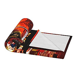 Firefighter Blanket Fireman Gifts for Men Fire Fighter Hero Fire Blanket Soft Fuzzy Warm Plush Flannel Throw Blankets for Sofa Couch Bed 50"X60"
