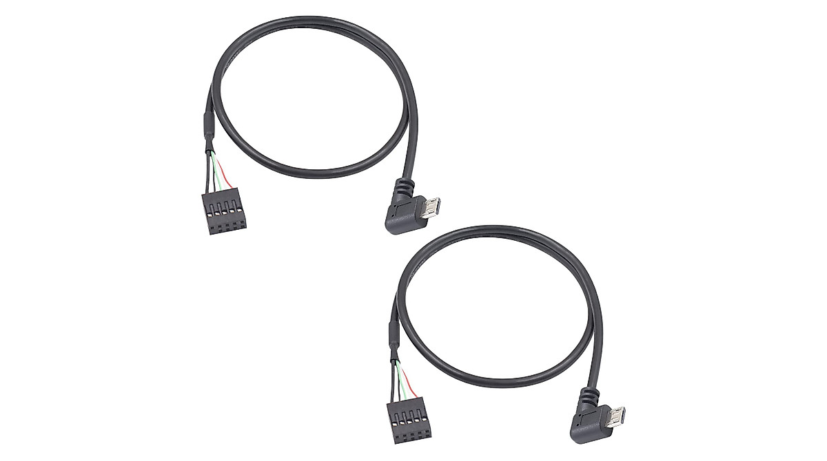 Duttek Micro USB to Motherboard Header Cable - 2-Pack