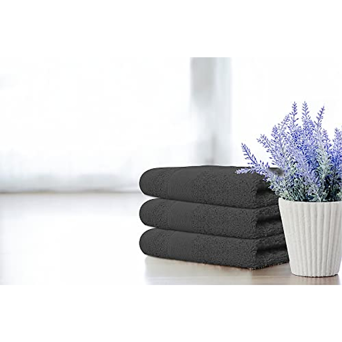 Softolle Premium Wash Cloths - 100% Combed Ring Spun Cotton WashCloth - Pack of 12 Luxury Washcloths – Ultra Soft Face Towels - Highly Absorbent Wash Cloth for Face- 13" x 13" Inches (Grey)