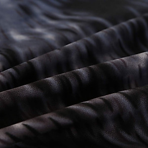 Heave 4Piece Dark Night Black Cat King Duvet Cover Set 3D Oil Animal Printed Bedding Queen Size Comforter Quilt Cover with 1 Flat Sheet and 2 Pillowcase