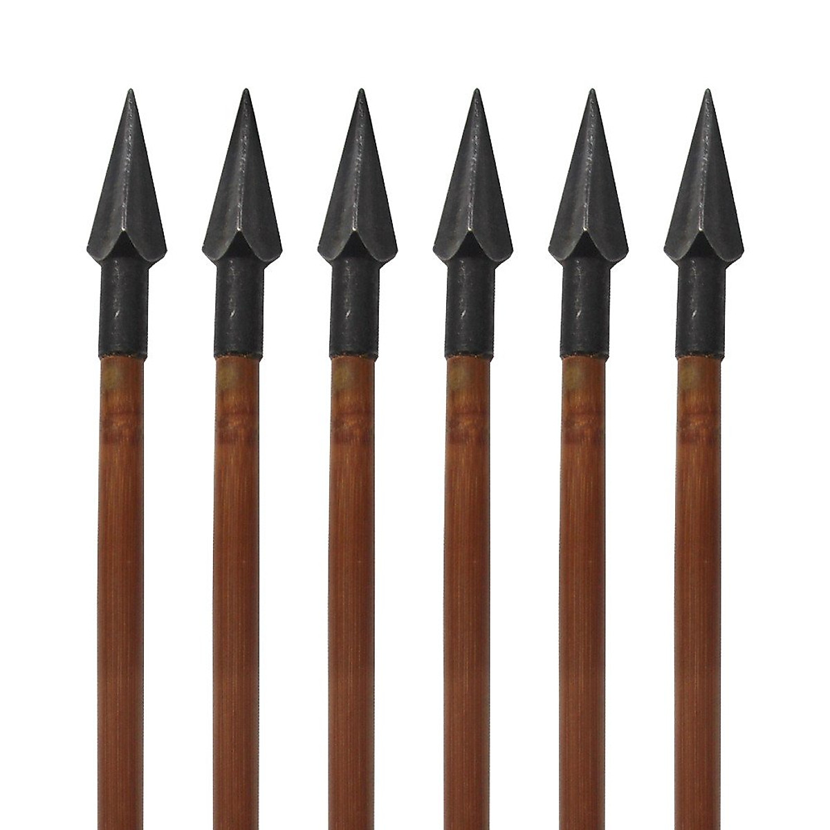 zzuus 33" Handmade Bamboo Arrows Eagle Feather Shaft Diameter 8mm Steel Arrowheads for 20-70 Lbs Long Bow and Recurve Bow Hunting Archery (6pcs)