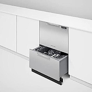 DD24DCTX9N 24"" Energy Star Built-In Tall Double DishDrawer with 14 Place Settings 15 Wash Programs 2 Cutlery Baskets and Child Lock in Stainless Steel