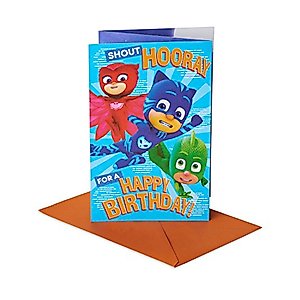 American Greetings Birthday Card for Kids (PJ Masks)