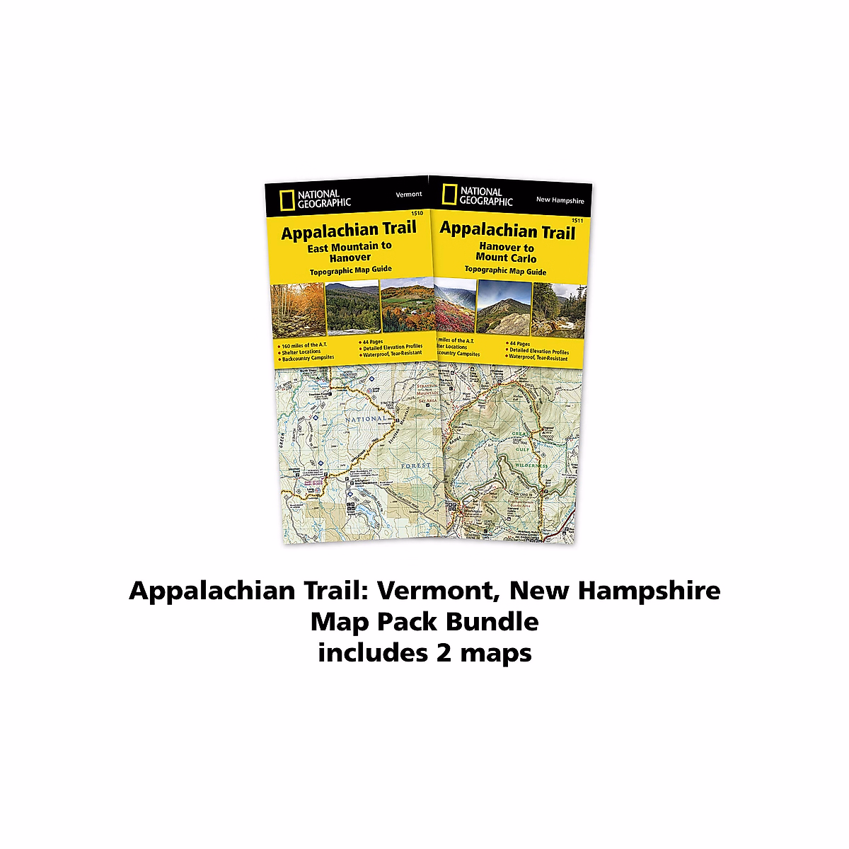 Appalachian Trail: Vermont, New Hampshire [Map Pack Bundle] (National Geographic Trails Illustrated Map)