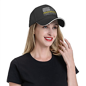 USA Thin Yellow Line Flag Tow Truck Driver Vintage Hat Adult Adjustable Baseball Golf Cap Casquette Hat