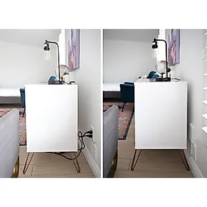 Sleek Socket - The Original & Patented Ultra-Thin Outlet Concealer with Cord Concealer Kit, 3 Outlet, 3-Foot Cord, Universal Size, UL Certified (Ideal for Kitchens, Small Spots & Behind Furniture)