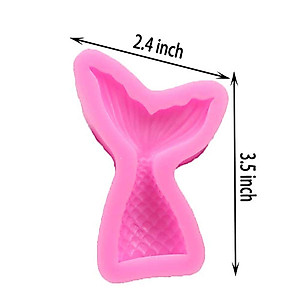 Set of 4 Mermaid Scales Cookie Cutters Mermaid Fondant Cutter Mermaid Tail Mold Biscuit Moulds Mermaid Cake Embossing for Mermaid Birthday Baby Shower Wedding Birthday Party Supplies