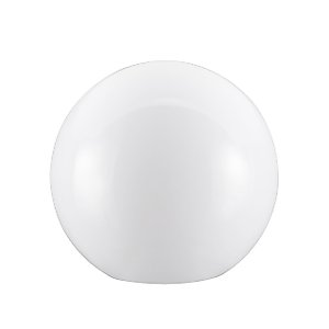 Aspen Creative 28002-31, 7-3/4" White Acrylic Replacement Lamp Post Globe with 3-3/4" Neckless Opening