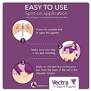 Vectra® for Dogs & Puppies Flea Treatment & Prevention for Large Dogs (56-100 lbs.) 6-Month Supply