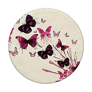 Dark Pink Butterfly Cellphone Holder Hand Pop Up Phone Knobs PopSockets PopGrip: Swappable Grip for Phones & Tablets