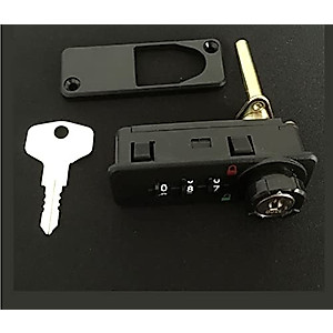 Combination Cabinet Cam Lock 3-4 Digit with Reset Key for Door Locker Office Drawer Jewelry Box MS514 1Pcs (Color : 4H Lock BackplaneKey)