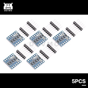 DEVMO 5PCS IIC I2C Logic Level Converter Bi-Directional Module 4 Channels 5V to 3.3V Shifter Compatible with Ar-duino