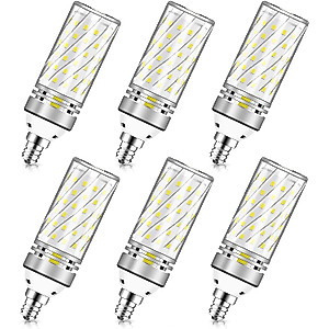 inShareplus E12 LED Bulbs, 16W Candelabra Light Bulbs, Warm White 3000K, CRI80+, 1500LM 120W Equivalent, E12 Base LED Chandelier Bulbs, Non-Dimmable LED Lamp, 6Pack