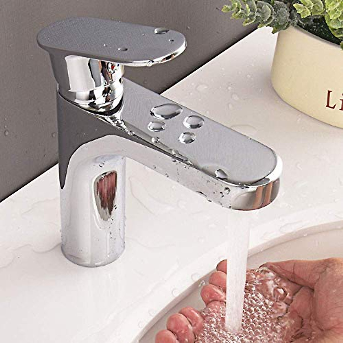 ShiSyan Y-LKUN Basin Faucet Copper Hot and Cold Wash Basin Faucet Household Bathroom Wash Faucet Beautiful Practical