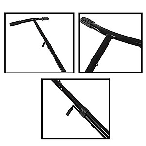 Gardenised Extra Wide 36 in. Snow Shovel Plow Pusher Remover with Large Rugged Wheels, Heavy Duty, Black