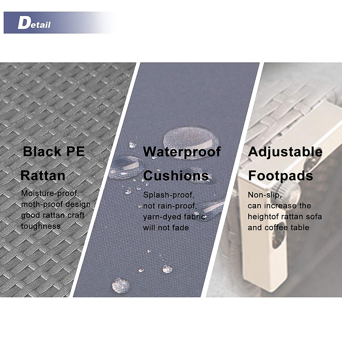 LAZYLAND Patio Furniture Corner Sofa, All-Weather Outdoor 2-Person Conversation Rattan Set, Orangem Fade Resistant Cushion (Orange)