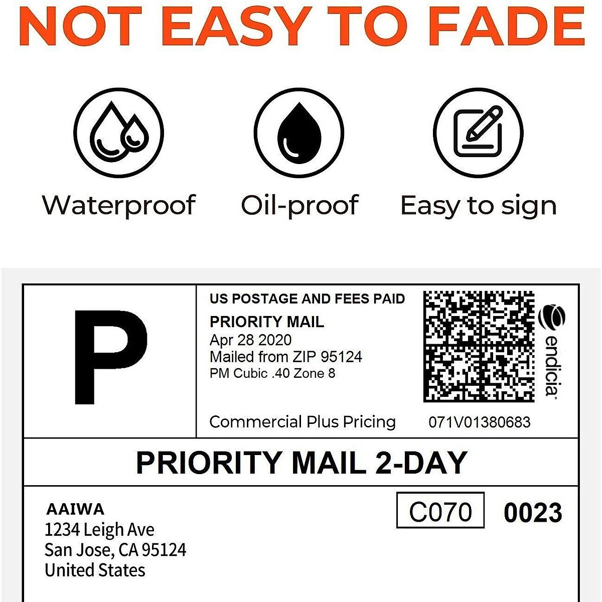 Made in USA 6,000 Labels Fanfold 4" x 6" Direct Thermal Labels, with Perforated line for Thermal Printers - Compatible Zebra & Rollo Printer (4" x 6" - 6000 Labels)