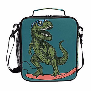 Lunch Bag Insulated Boxes Cooler Lunch Handbags Skateboard Dinosaur Organizer Containers for Picnic School Office