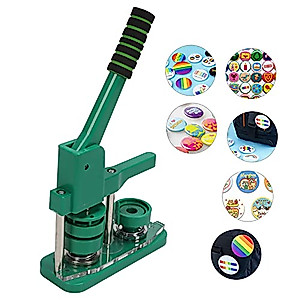 Button Maker Machine 44Mm DIY Card Press Machine Cutter Pens Color 100 Sets Badge Machine Portable Plastic Iron Consumables Button Making Machine Badge Maker Machine Button