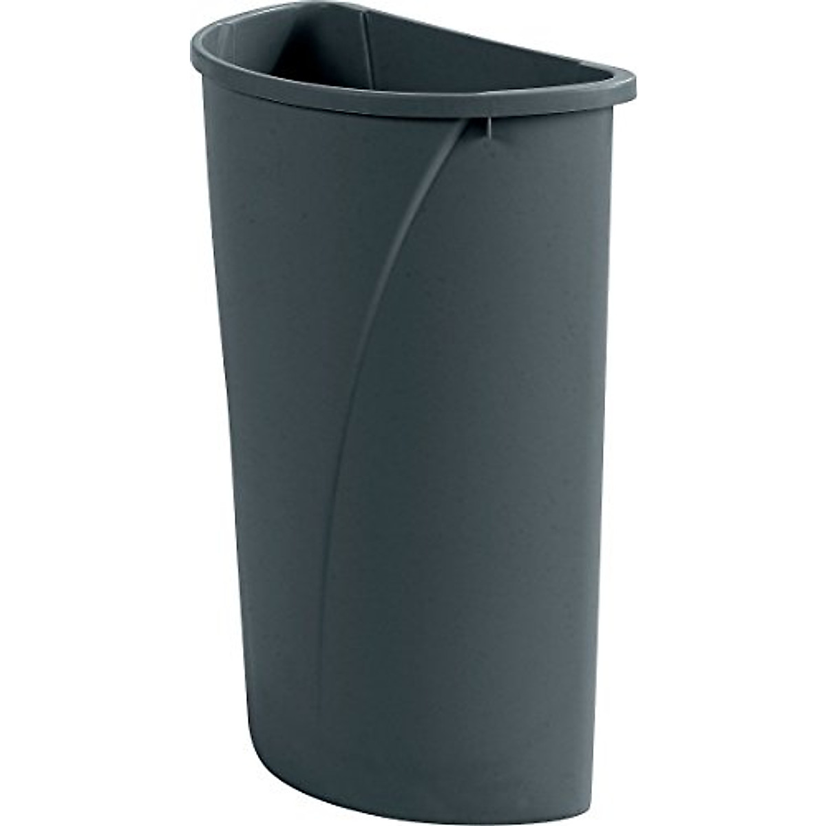 CFS 34302123 Centurian Half Round Waste Container Trash Can Only, 21 Gallon, Gray
